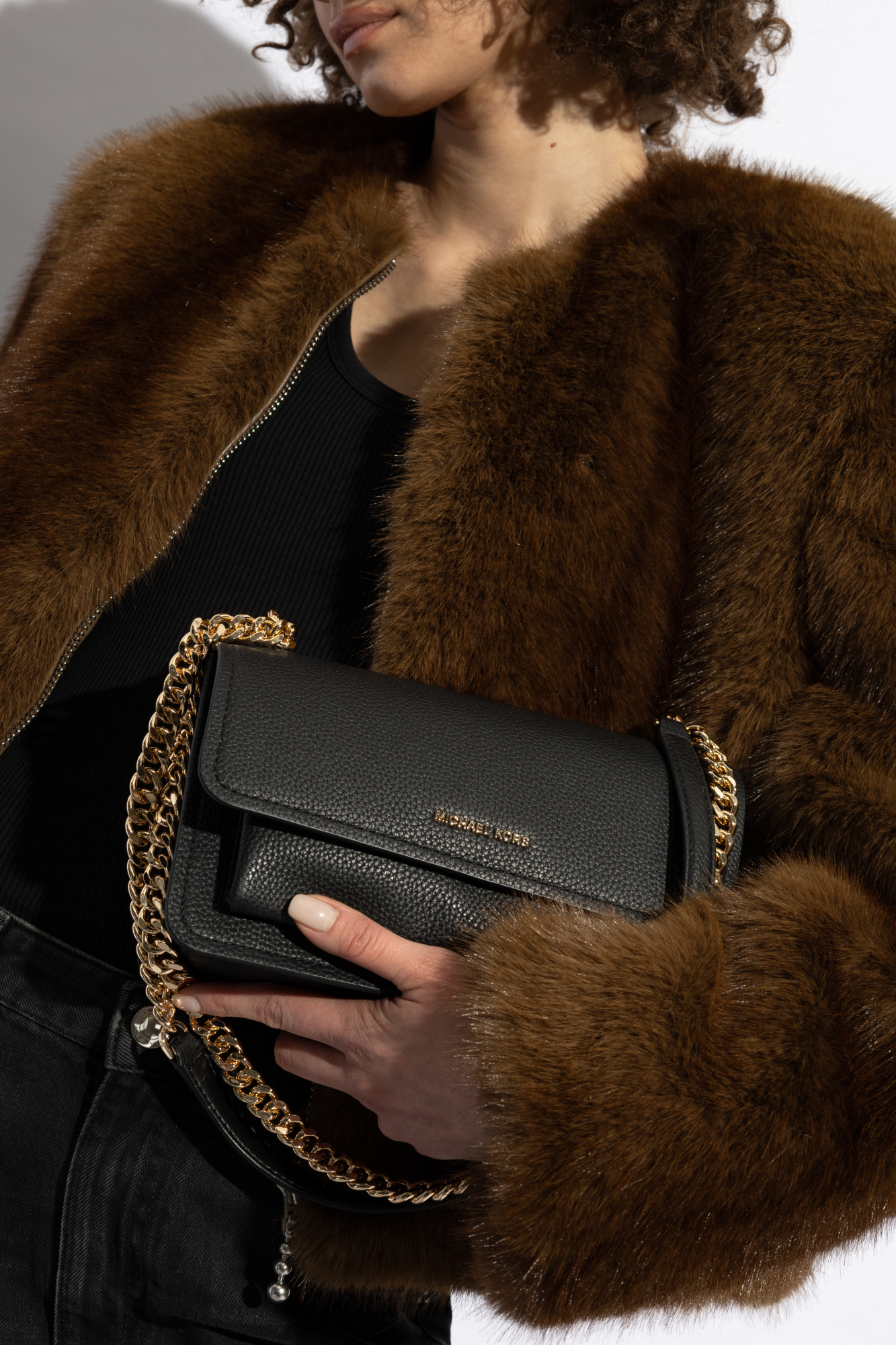Michael kors gold sling bag store